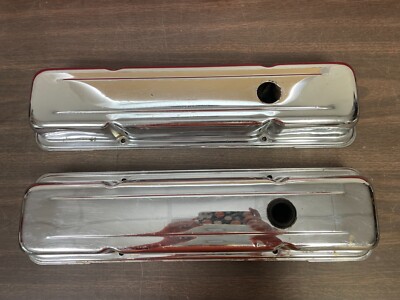 1958-1986 SMALL BLOCK CHEVY 283 327 350 CHROME VALVE COVERS 1024 | eBay