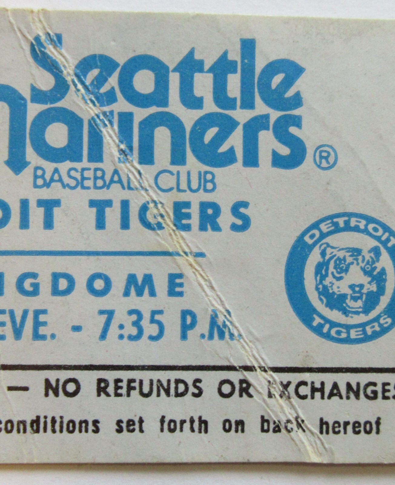 1978 Detroit TIGERS @ Seattle MARINERS baseball ticket stub LANCE ...