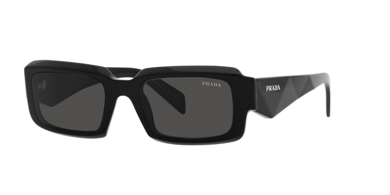 PRADA PR 27ZS Men's Irregular Sunglasses - Black/Gray (PR 27ZS 16K08Z ...