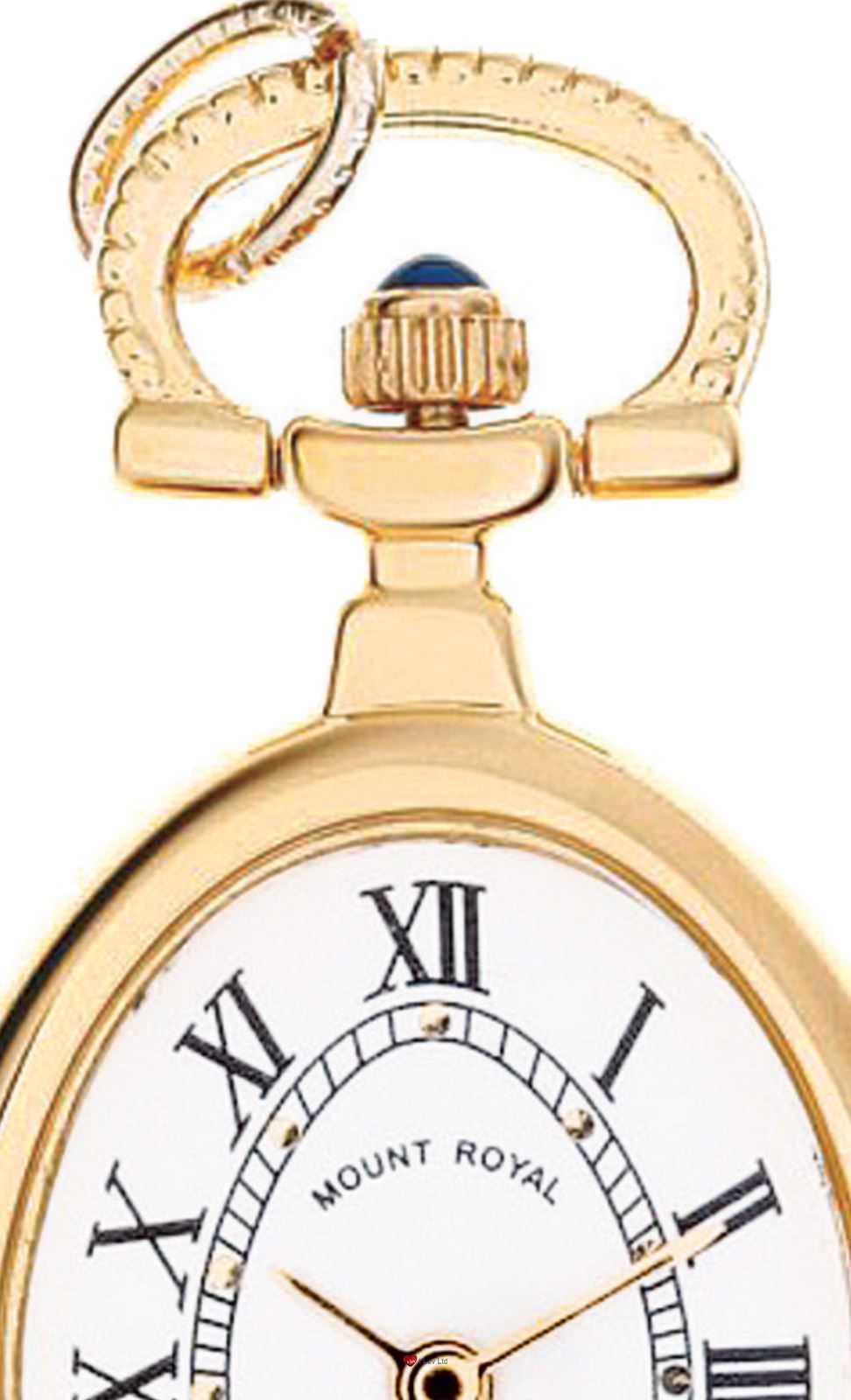 Classic Pendant Fob Watch Oval Gold Finish Open Face Roman Numerals ...