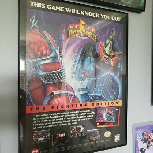 FRAMED 1995 Mighty Morphin Power Rangers Fighting Edition Video Game ...