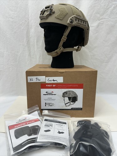 Ops Core Tan Fast SF Carbon High Cut Helmet XL Airsoft MilSim Cosplay ...