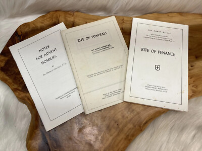 Vtg Catholic Book Lot of 3 Advent Homilies Funeral and Penance Rites ...