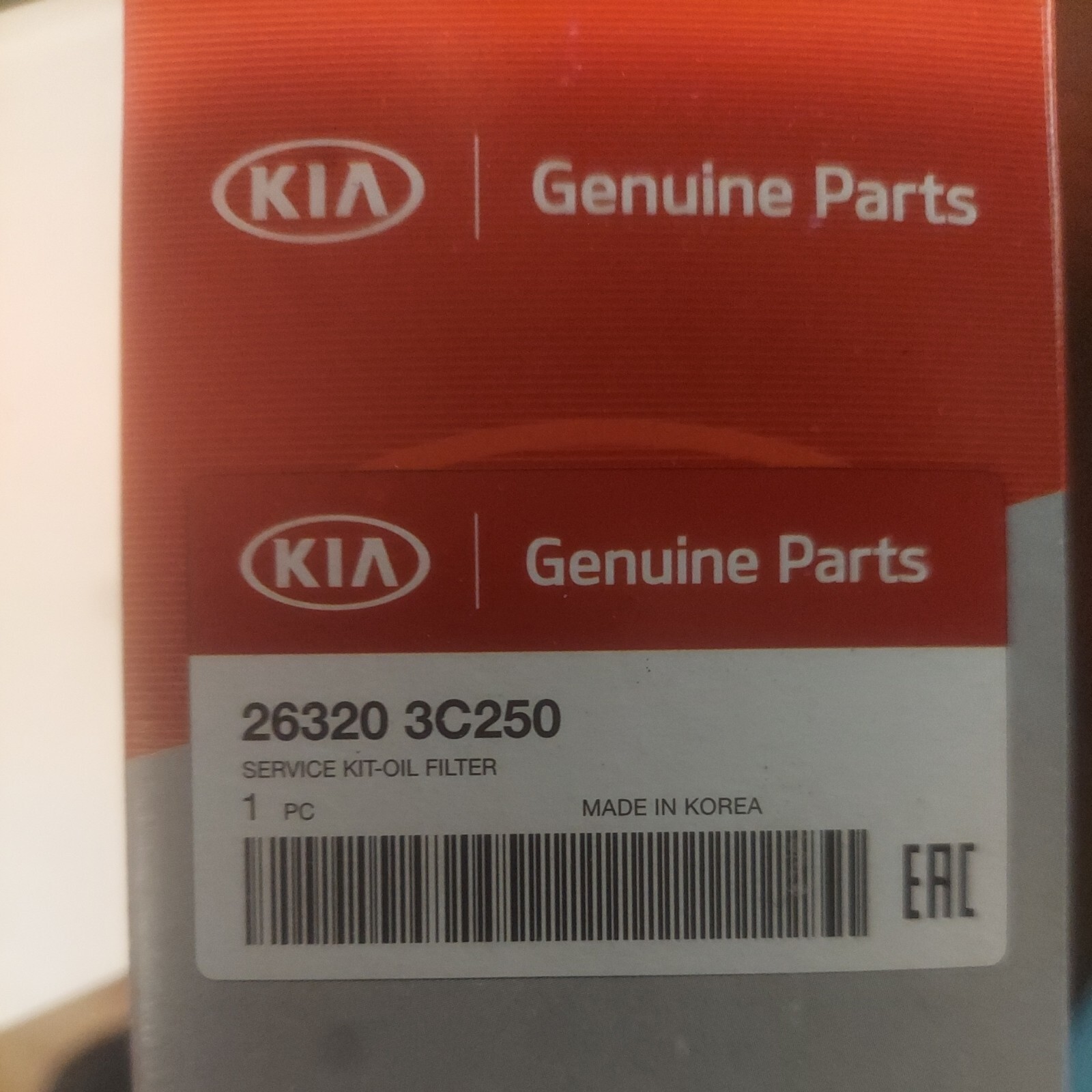 KIA 26320-3C250 - Cross reference oil filters