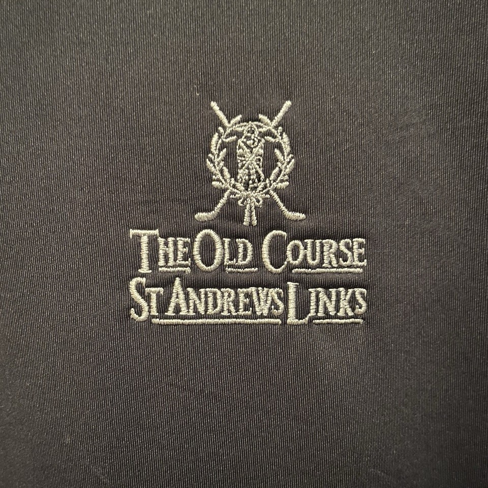Peter Millar St Andrews Old Course Golf Vest Black 1/4 Zip Performance ...
