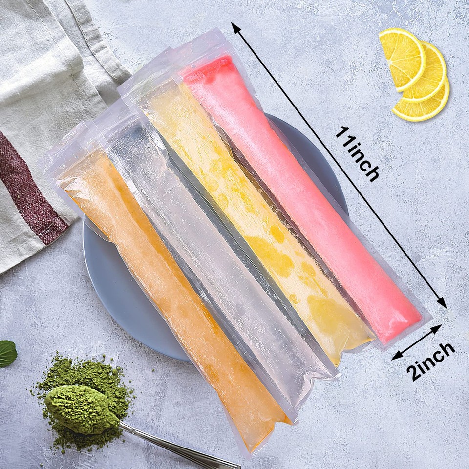 160 Disposable Ice Popsicle Mold Bags| BPA Free Freezer Tubes With Zip ...