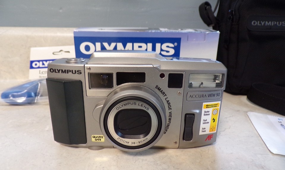 Olympus Accura View 90 AF Zoom Point & Shoot 38mm Silver Film Camera w ...