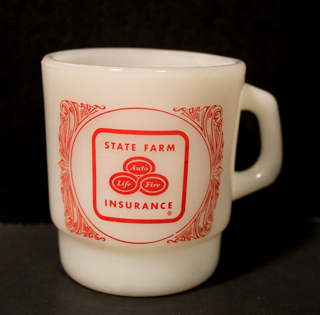 Vintage Fire King State Farm Coffee Mug Cup Like A Good Neighbor ...