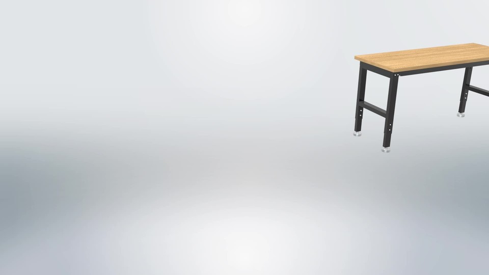 WORKPRO 60"Adjustable Workbench Rubber Wood Top Heavy-Duty 2000LBS Load ...