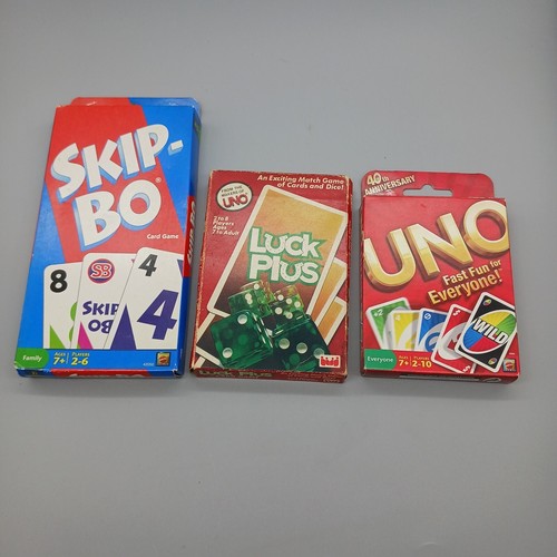 Uno, Luck Plus, Skip Bo Vintage Card Game Lot By the Makers of UNO | eBay