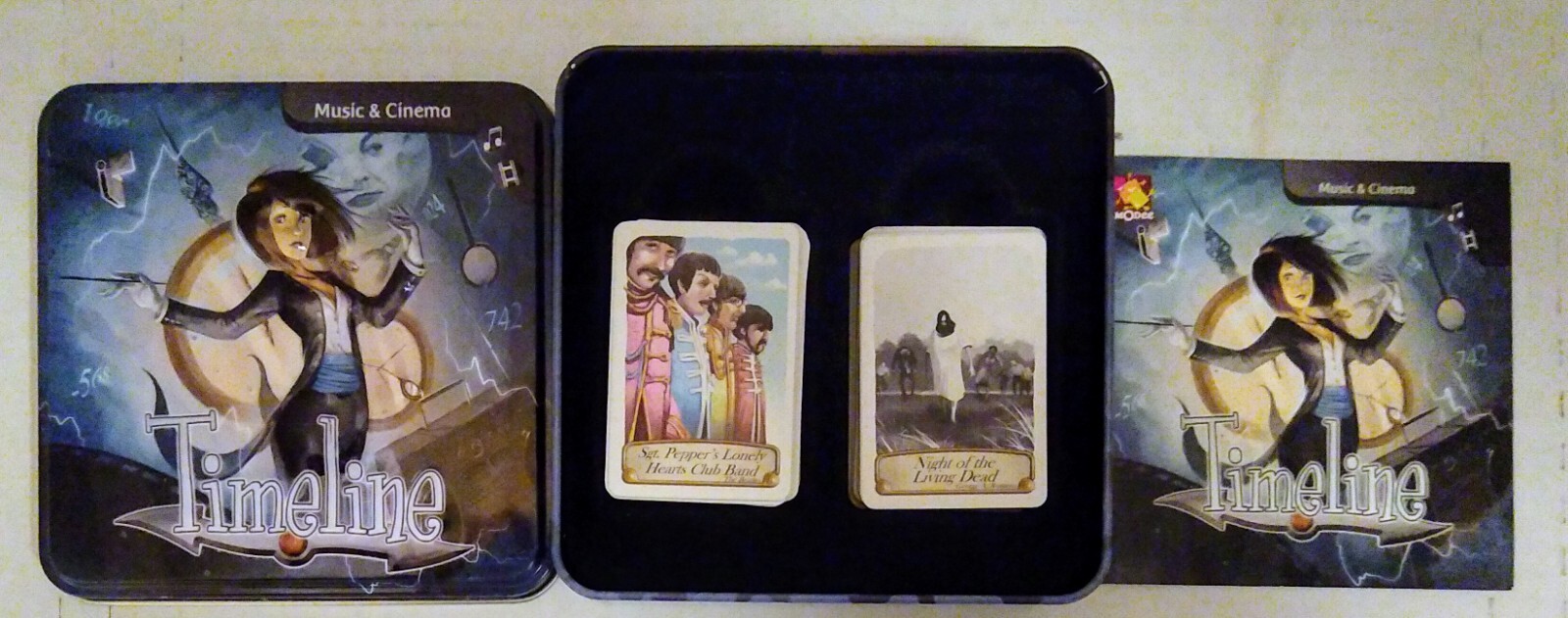 Timeline: Music & Cinema Card Game Tin Asmodee FREE SHIPPING Missing 1 ...