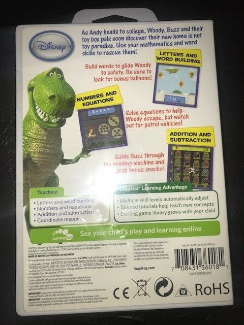 Disney Toy Story 3 LeapFrog Leapster Learning Kids Game | eBay