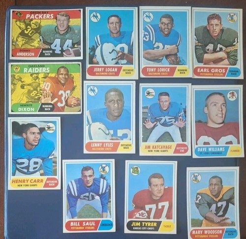 1968 TOPPS FOOTBALL 12 CARD LOT OF COMMONS | eBay