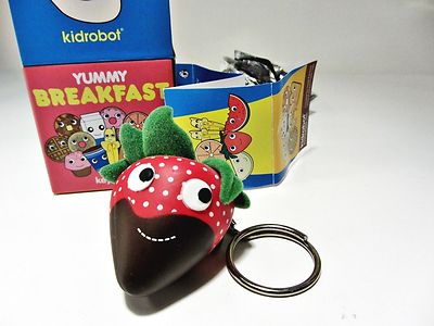 Kidrobot Yummy Breakfast Keychain - CHOCOLATE COVERED STRAWBERRY | eBay