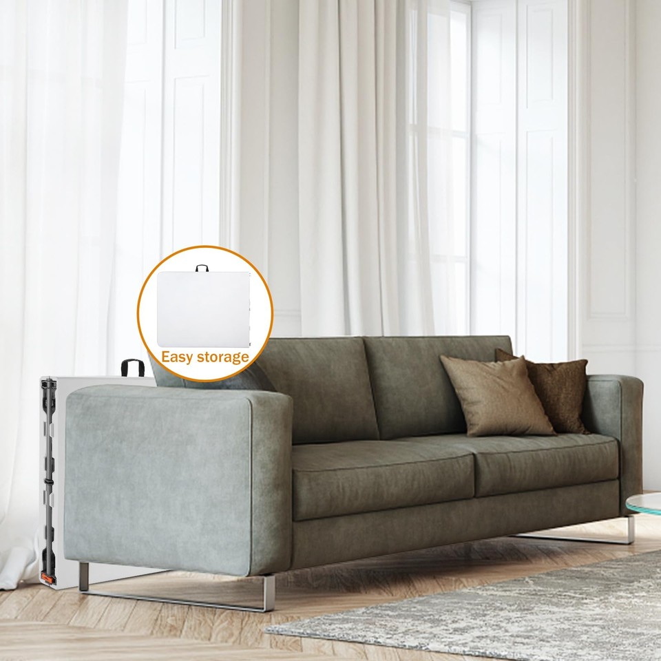 6FT Dining Table, Foldable Plastic Utility Table, Indoor Outdoor ...