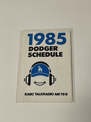 1985 Los Angeles Dodgers Schedule **023634 | eBay