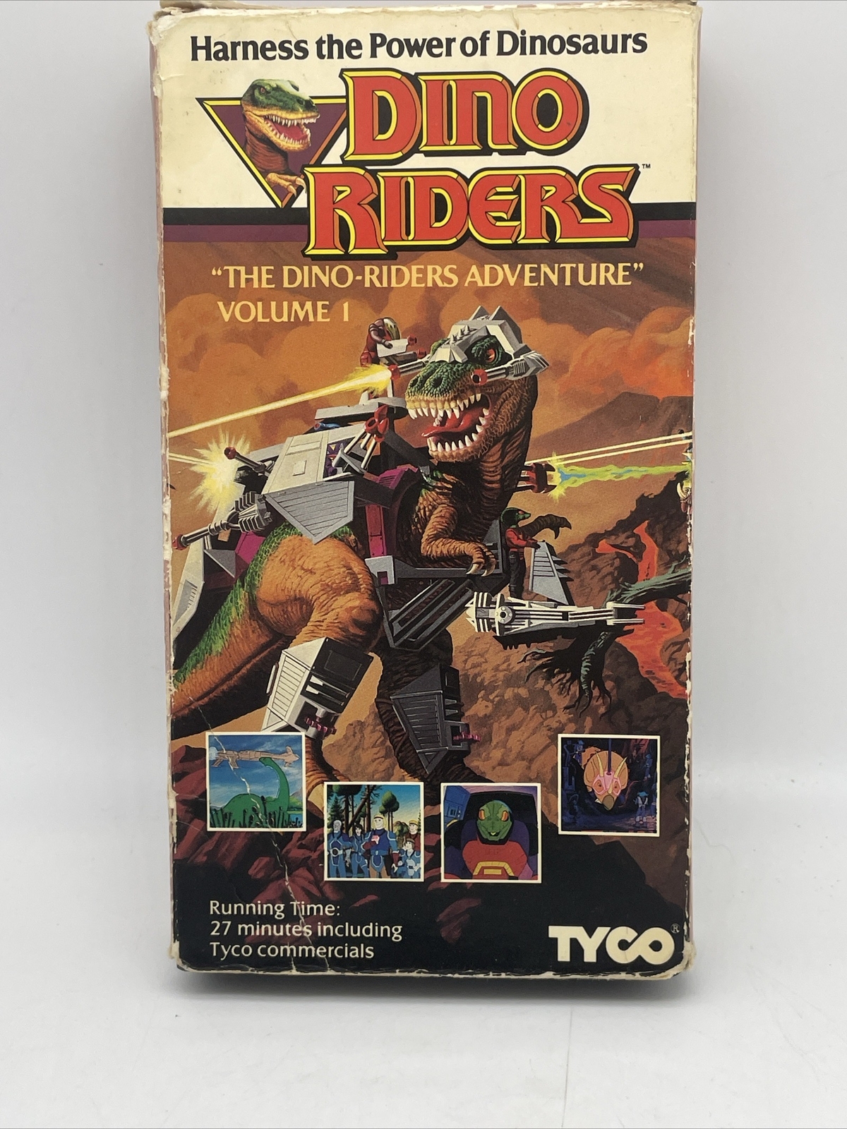 Dino Riders VHS Cassette Tape Adventure Volume 1 Vol OOP Tyco 1987 Kids ...