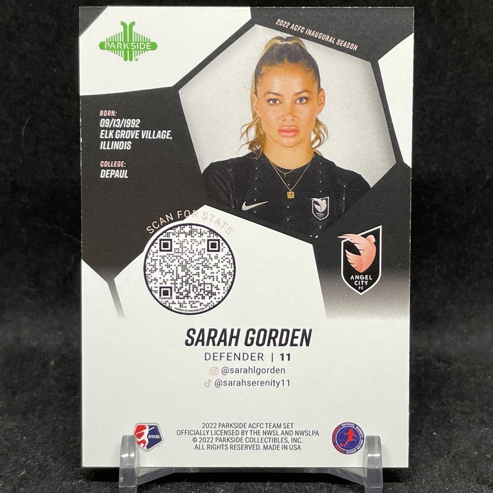 Sarah Gorden 2022 1st ANGEL CITY Team Set Soccer Card Limited Edition ...