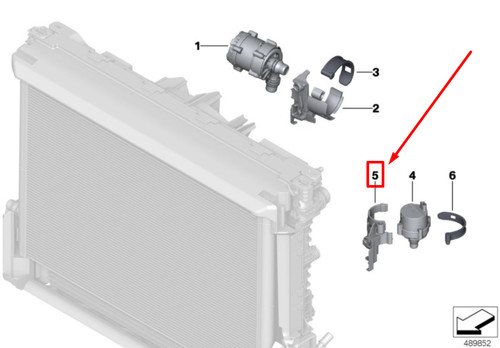 NEW BMW 5 G30 ELECTRIC COOLANT PUMP HOLDER 17119426560 9426560 ORIGINAL ...