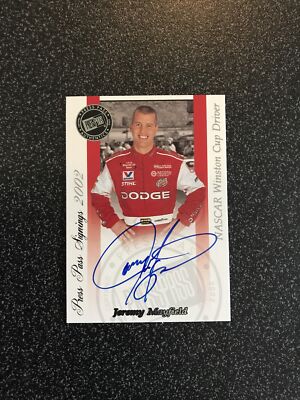 2002 Press Pass Jeremy Mayfield Nascar Winston Cup Driver Autograph ...