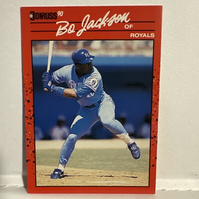 1990 Donruss Bo Jackson Error Baseball Card #61 with multiple Misprints ...