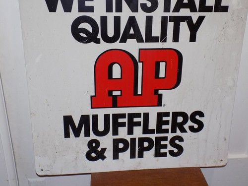 Vintage Install Quality AP Mufflers & Pipes Metal Sign | eBay