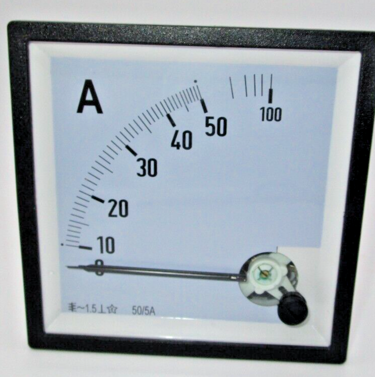 Ampere panel gauge meter AC-50/5A Andeli Ammeter AM-96 Size 96x96 FAST ...