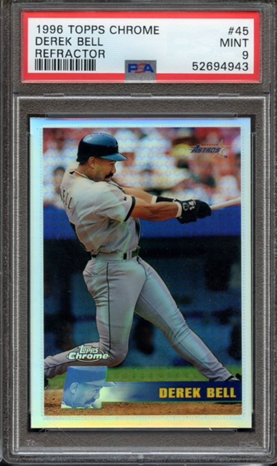 1996 TOPPS CHROME REFRACTOR #45 DEREK BELL PSA 9 MINT POP 2 | eBay