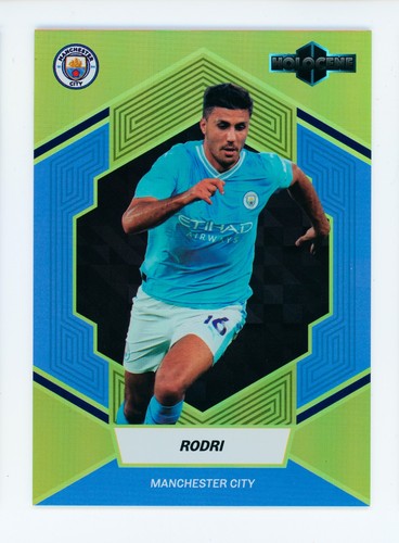 2024 Rodri Daka Holocene Gold Refractor Manchester City Soccer Card 6/ ...