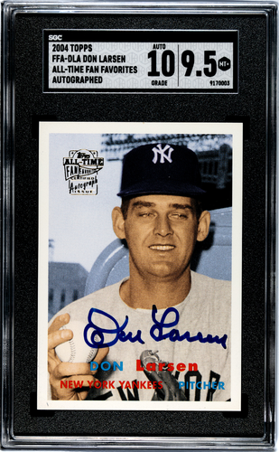 Don Larsen 2004 Topps All-Time Fan Favorites Autograph SGC 9.5 Auto 10 ...