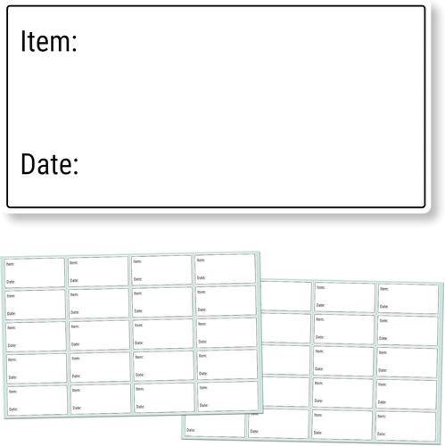 1500 Pack, 2" x 1", Removable Food Storage Freezer Date Labels Stickers ...