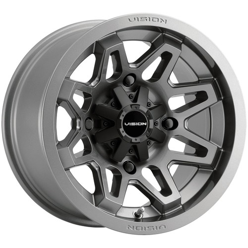 Vision UTV 416 Seven 15x7 4x156 +38.1mm Gunmetal Wheel Rim 15" Inch ...