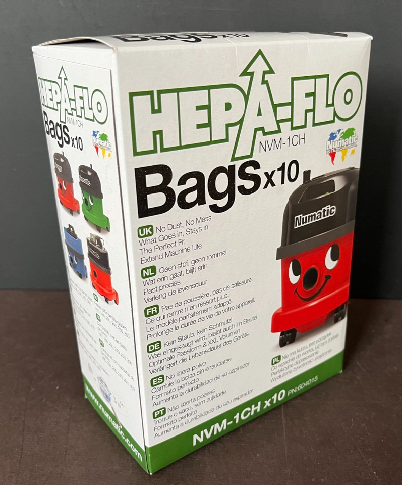 Henry Hoover Bags Hepa-flo NVM-1CH 907075 Numatic Hetty James Harry NRV ...