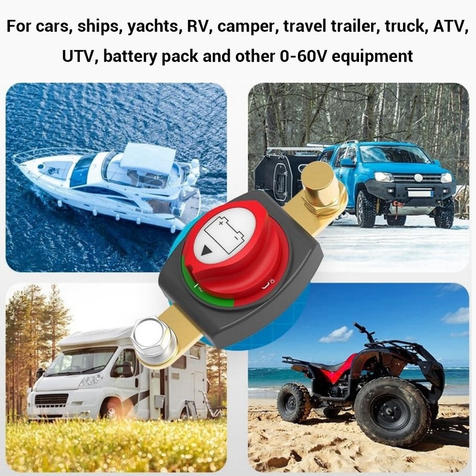 12-48V Car Side Post Battery Disconnect Switch On/Off Power Cut Master ...