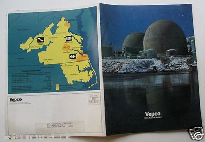 Vepco Annual Report 1978 Virgina Electric & Power Co | eBay