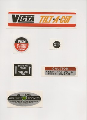 Victa Tilt-A-Cut Vintage Mower/Edger Repro Decals | eBay