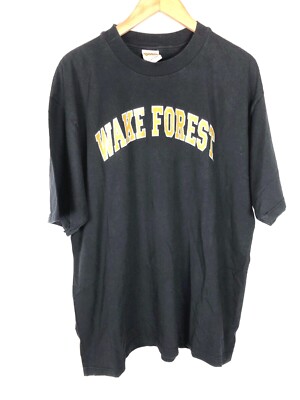 Wake Forest University Black T Shirt, Size XL | eBay
