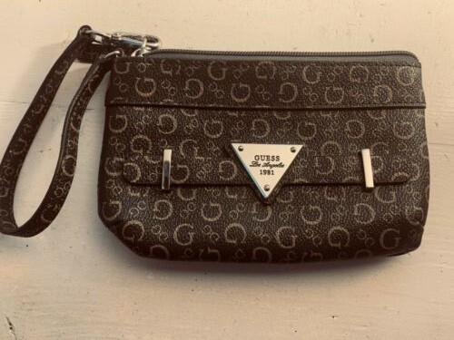 GUESS LOS ANGELES 1981- ZIPPER-BUTTON WALLET BLACK AND GOLD | eBay