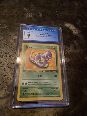 CGC 9 MINT Ekans Team Rocket 1st Edition Pokemon Card 56/82 | eBay