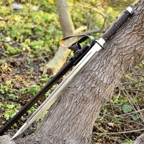 Custom & Handmade Carbon Steel Medieval Warrior Full Tang Battle Ready ...