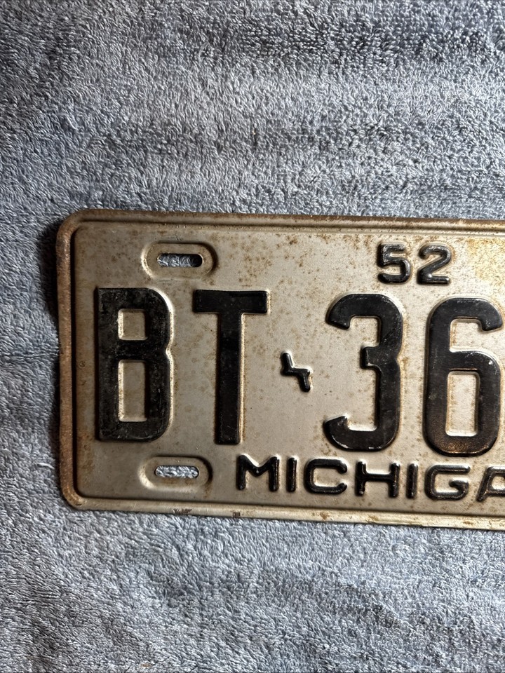 1952 Michigan License Plate BT-36-72 | eBay
