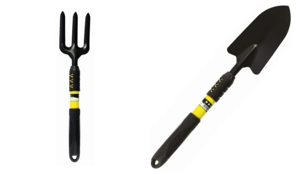 Gardening Heavy Duty Tool Set Digging Spade Fork Rake Border Edging Hoe ...