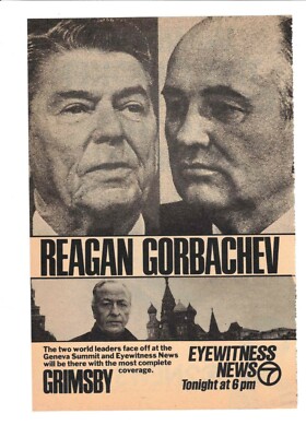 1985 TV Guide ad Ronald Reagan Gorbachev Geneva Summit | eBay