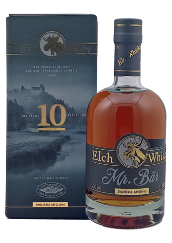 (199€/L) Elch Whisky | Mr. Bär | 10 Jahre Jubiläums-Abfüllg. | 500 ml ...