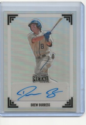 2024 Leaf Metal Drew Burress Silver Auto RC /35 1991 Version 24/35 #91A ...