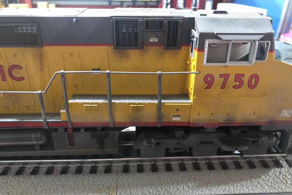 MTH Premier Union Pacific DASH-9 Diesel Engine #9750; Weathered w ...