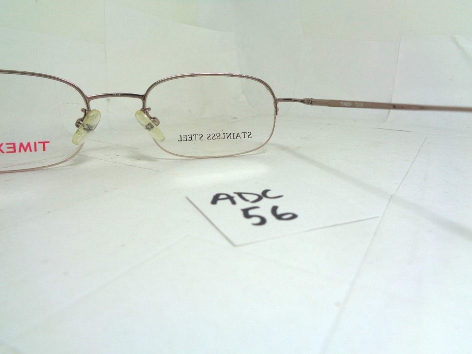 New TIMEX KENMARK Eyeglass Frame Stainless Steel Gunmetal T216 Half Rim ...