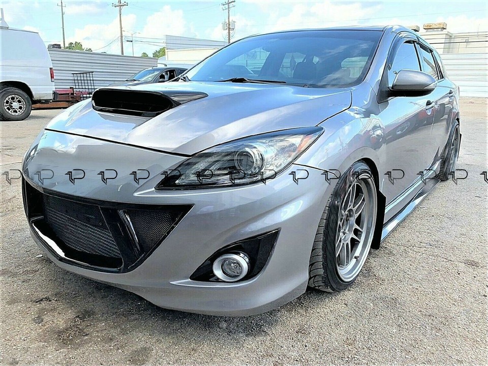 Real Carbon Fiber Hood Vent Bonnet Scoop For 2010-2013 Mazdaspeed 3 ...