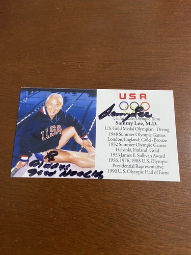 Sammy Lee Autographed Business Card Olympic Diving Team USA | eBay