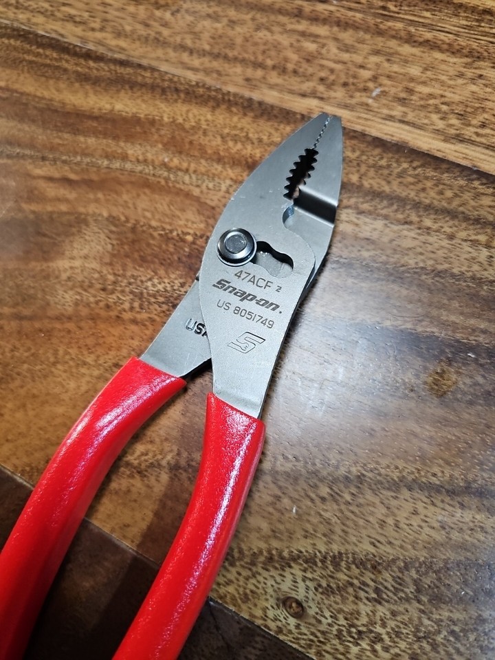 Snap-on 47ACF Classic Red Combo Slip Joint Pliers 4in. | Size: 4in ...